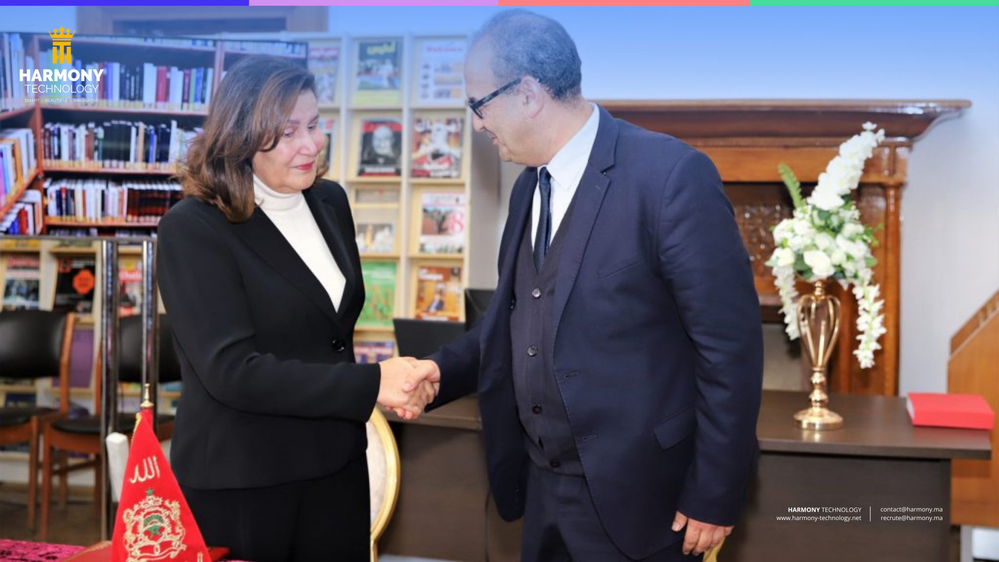 The National Library of Morocco in Rabat receives a library donation of ...